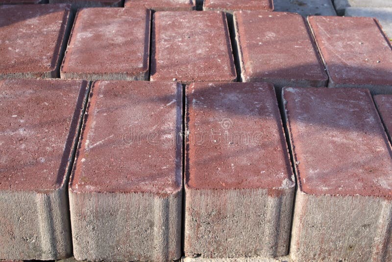 Red cement tiles stock photo. Image of concrete, street - 53479280