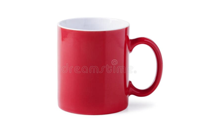 Red ceramic cup stock photo. Image of drink, clean, kitchen - 268607638