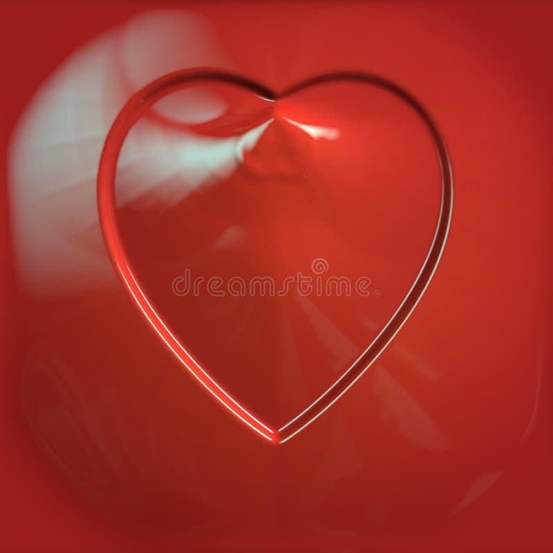 Red ceramic heart stock illustration. Illustration of reflactive - 63362178