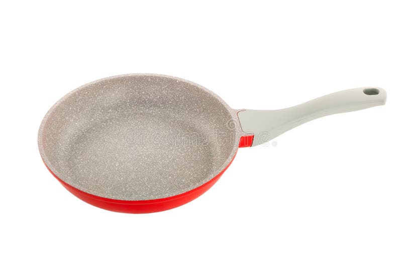 Red ceramic-metal pan stock image. Image of clean, ceramic - 68723195