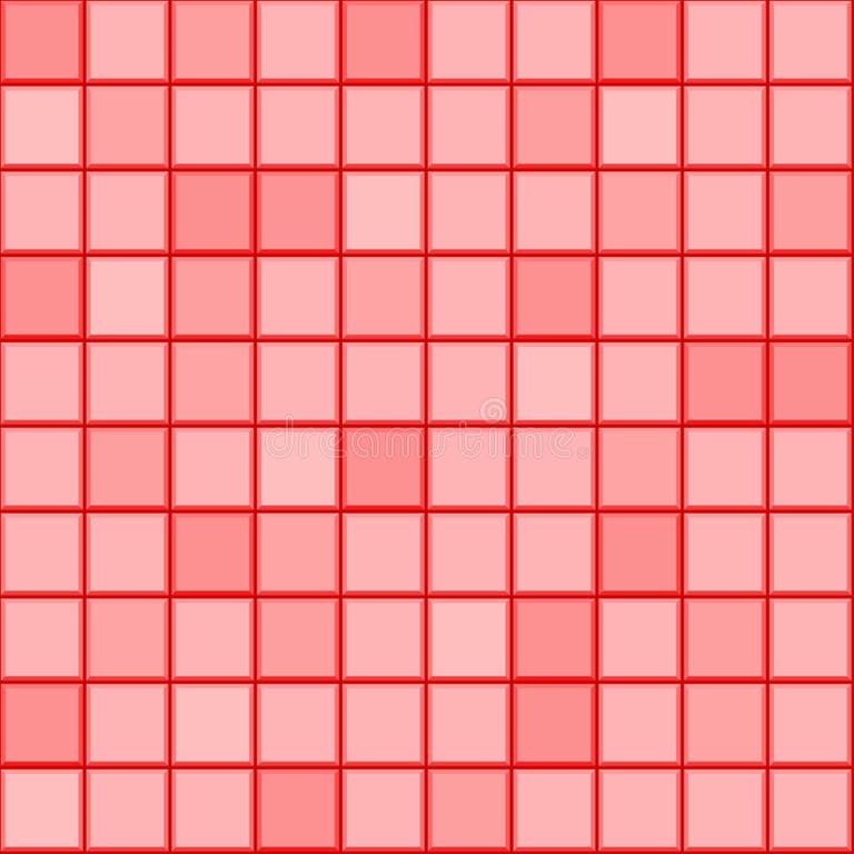 Red Ceramic Square Tiles Seamless Pattern. Home Interior, Bathroom and ...