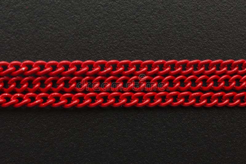 Red Chain on a Black Background Stock Image - Image of wallpaper ...