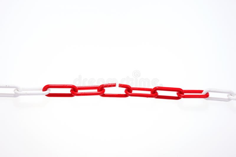 Chain with a Broken Link Drawn in the Sand Stock Photo - Image of ...