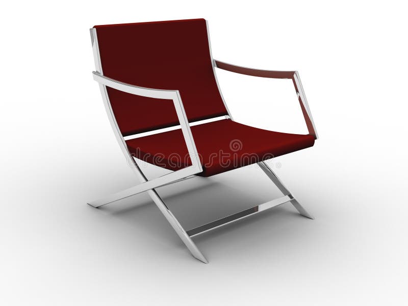 Modern red chair stock photo. Image of elegance, object - 25678114
