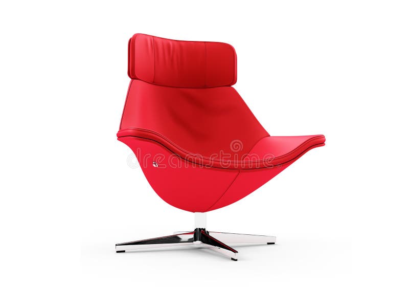 Red chair against white stock illustration. Illustration of relax - 8633381