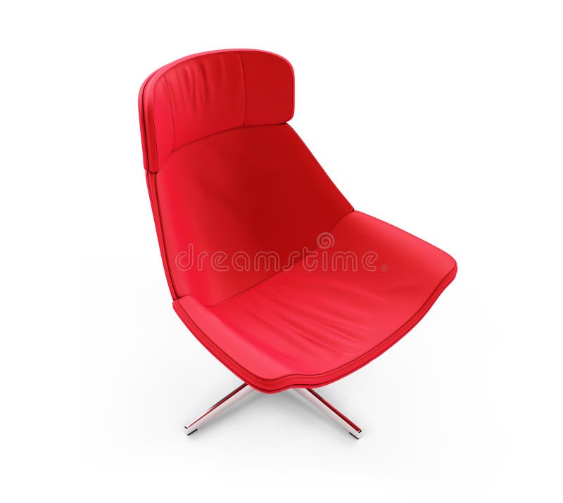 Red chair against white stock illustration. Illustration of relax - 8633381