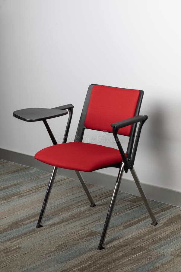 Red chair in class. stock image. Image of single, interior - 328101705