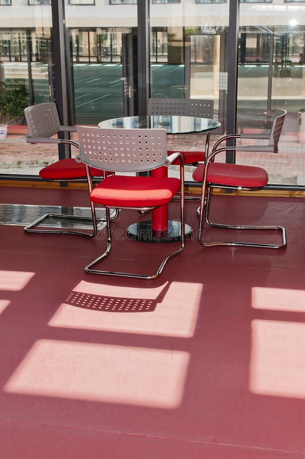 Red chair in hotel stock photo. Image of room, cushion - 21589384
