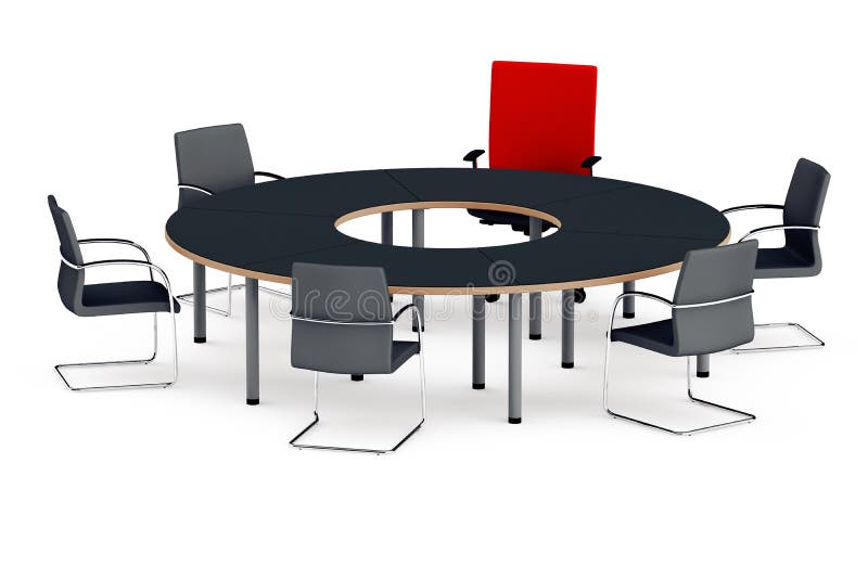 Red chair of the leader stock illustration. Illustration of discussion ...