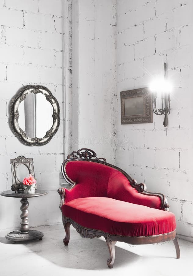 Red chair in the room stock photo. Image of outdoor, decoration - 20588996