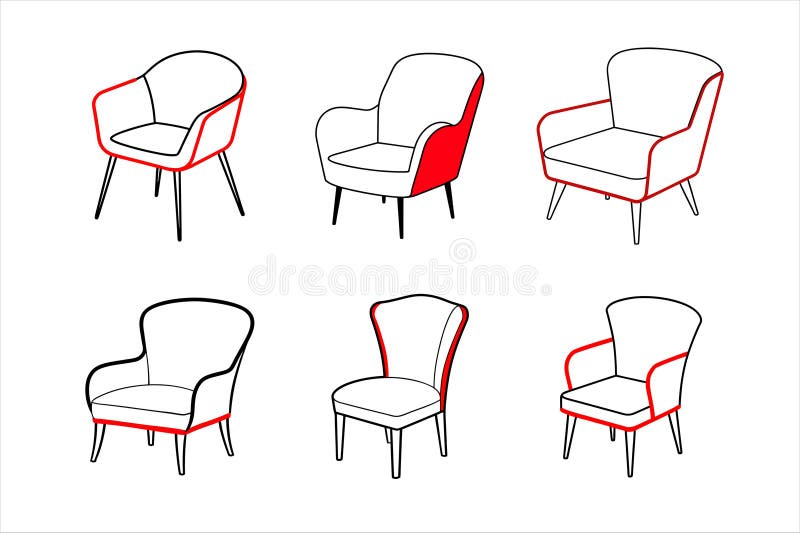 Red Chair Vector Illustration a Step-by-Step Guide To Creating a Modern ...