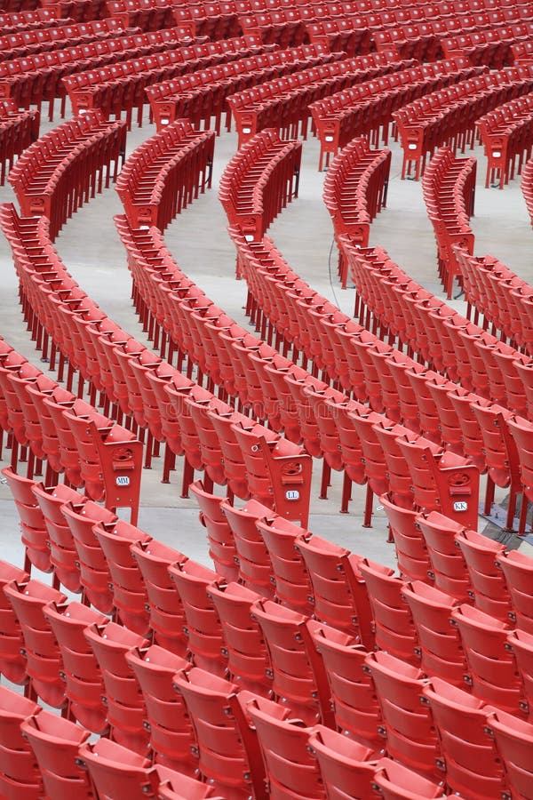 Red chairs stock photo. Image of empty, performance, presentation ...
