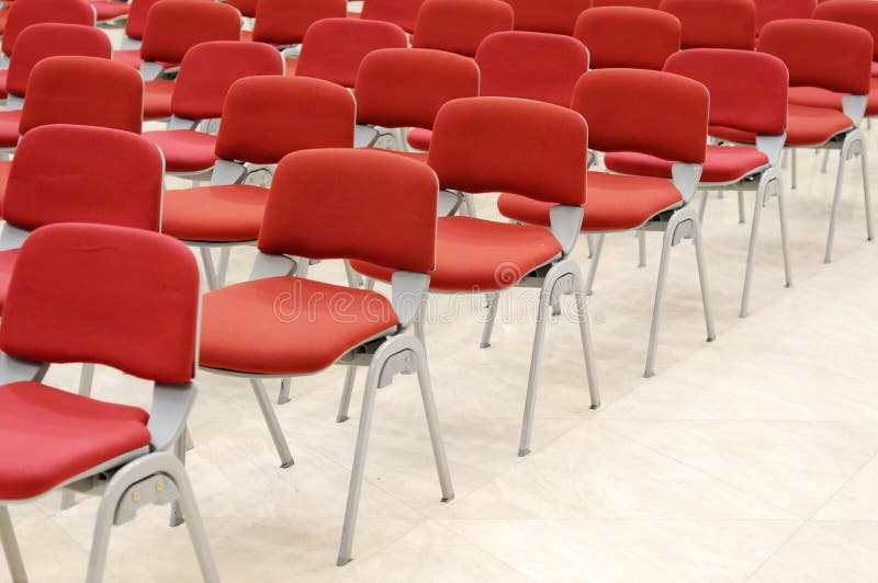 Red chairs stock image. Image of orderliness, furnishings - 22529107