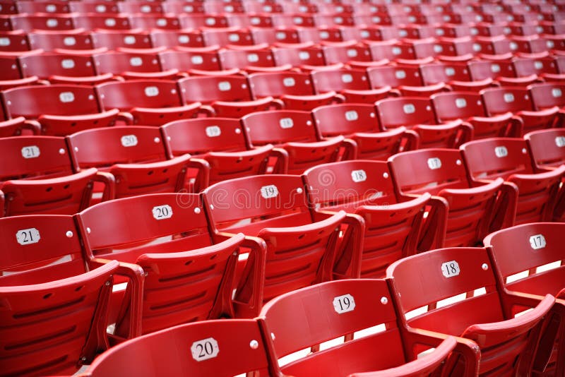 Red chairs. stock photo. Image of color, seats, seating - 6364050