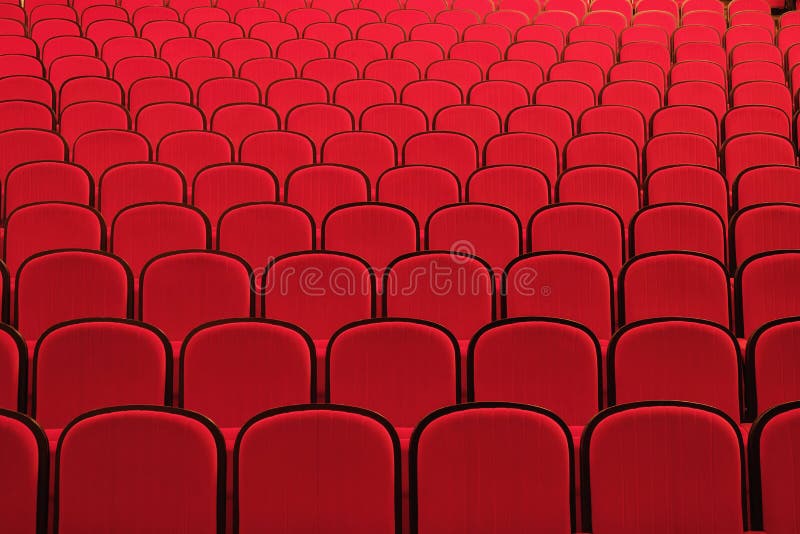 Red chairs stock photo. Image of public, audience, event - 113282486