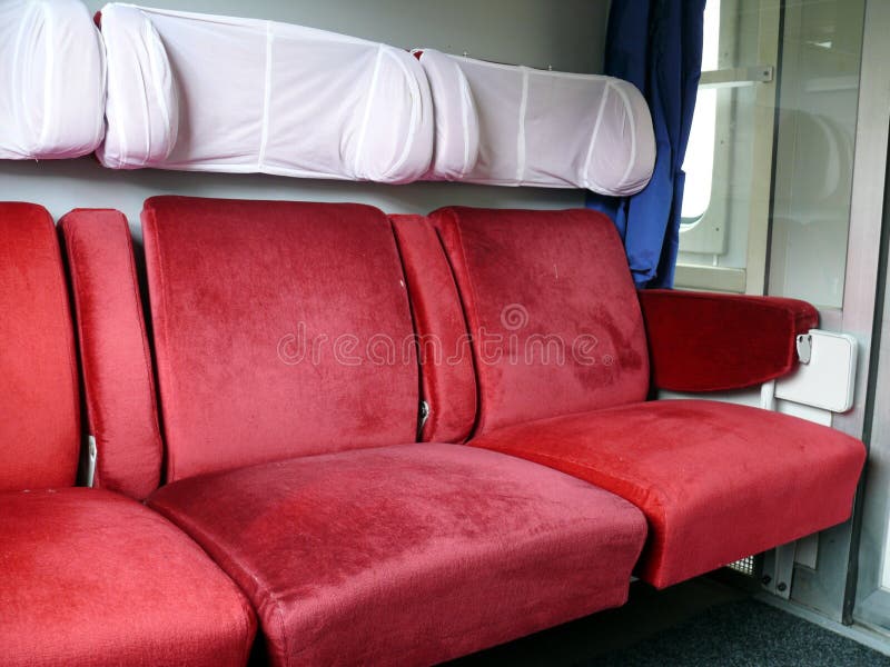 Red Chairs in Serbian Train Stock Photo - Image of inside, chairs: 22668334