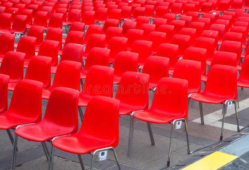 Red chairs stock photo. Image of entertainment, conference - 43033784