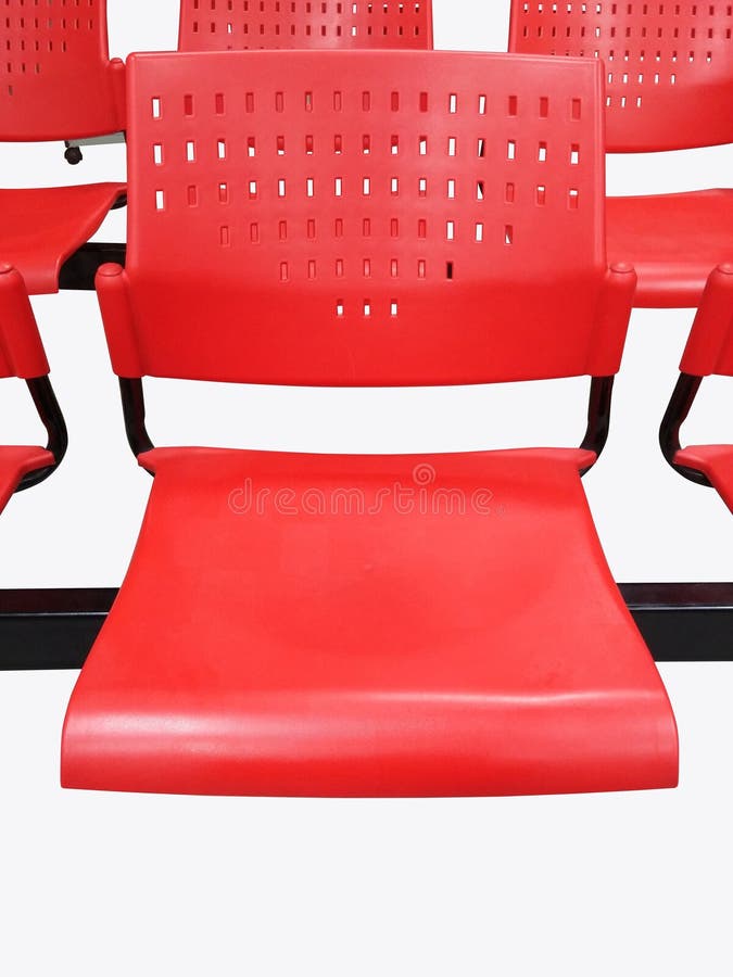 Red chairs stock image. Image of perspective, floor, building - 84041101