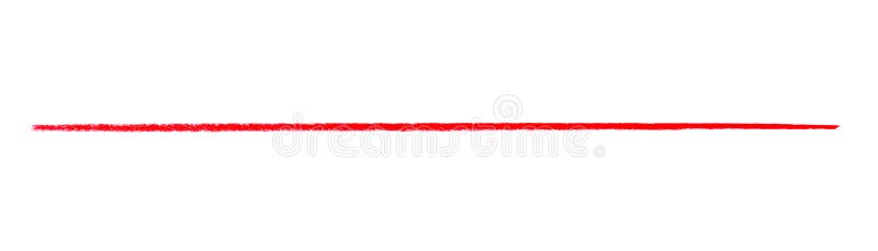 Red Chalk or Pencil Stripe on White Background Stock Illustration ...