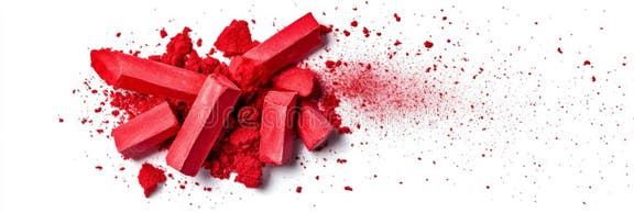 Red Chalk Pieces and Dust Flying Effect Explode this Image Showcases ...