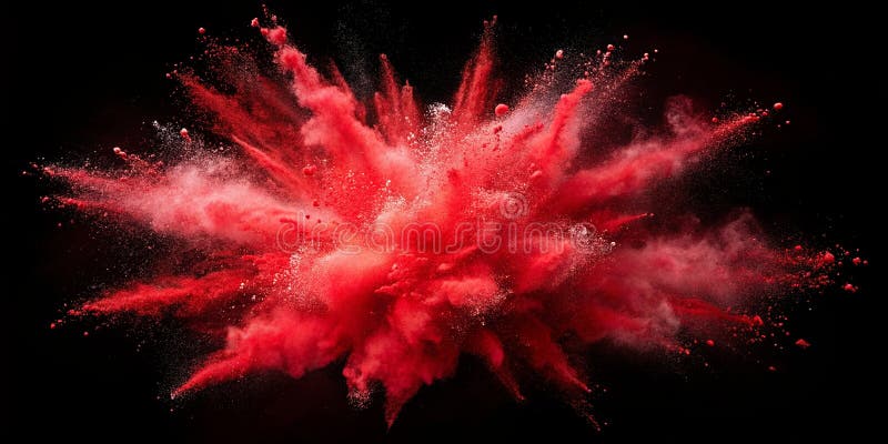 Red Chalk Powder Explosion Abstract Background AI-Generated Content ...