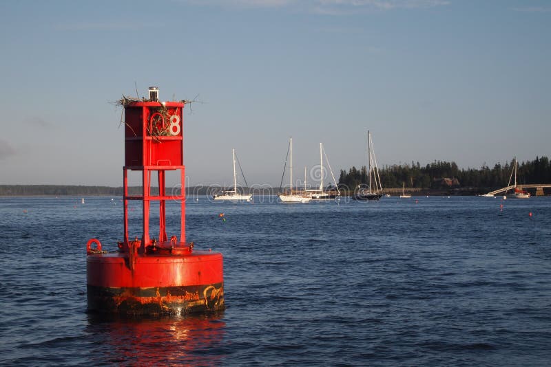 Channel Marker Buoy stock image. Image of channel, blue - 14457903