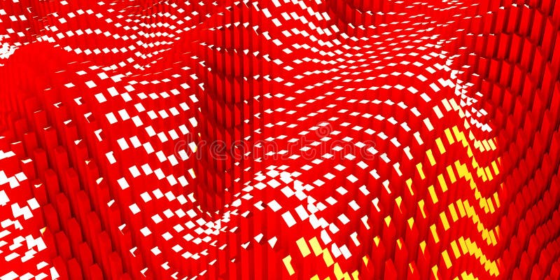 Red Chaotic Cubes Structure. Abstract Design Background Stock ...