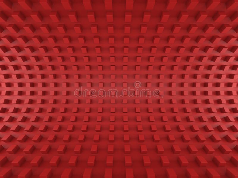 Red Chaotic Cubes Structure. Abstract Design Background Stock ...