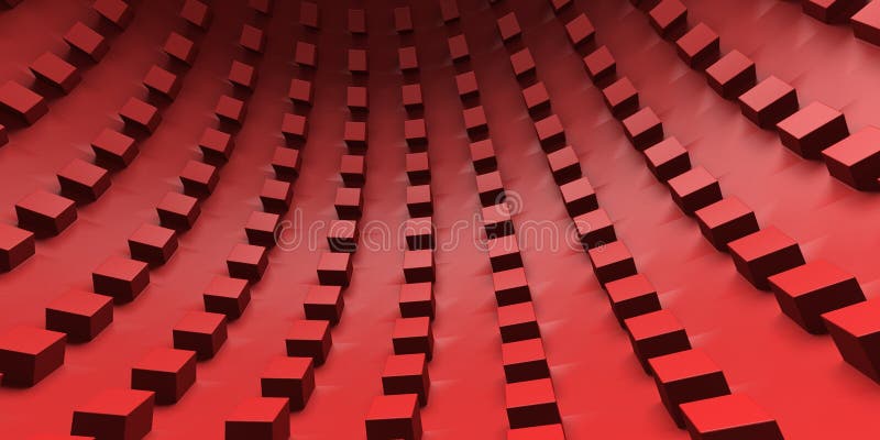 Red Chaotic Cubes Structure. Abstract Design Background Stock ...