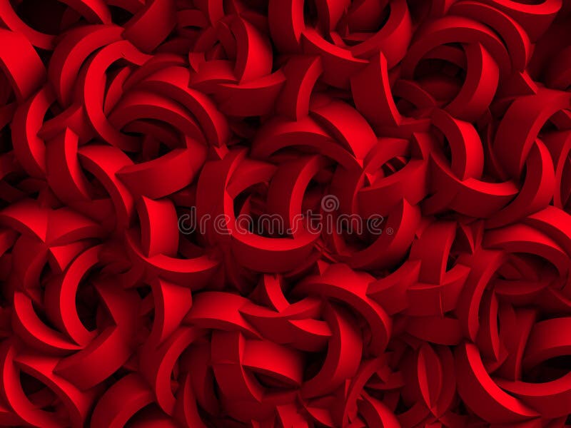 Red Chaotic Tubes Wall Background Stock Illustration - Illustration of ...