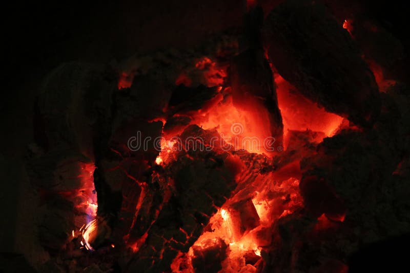 Red charcoal Cooking stock photo. Image of black, nature - 203795900