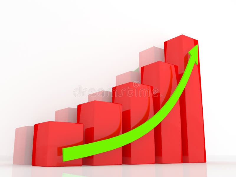 Red chart stock illustration. Illustration of revenue - 22233713