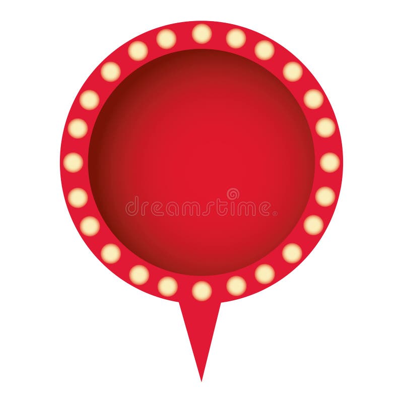 Red Chat Circle Bubble Icon Stock Illustration - Illustration of ...