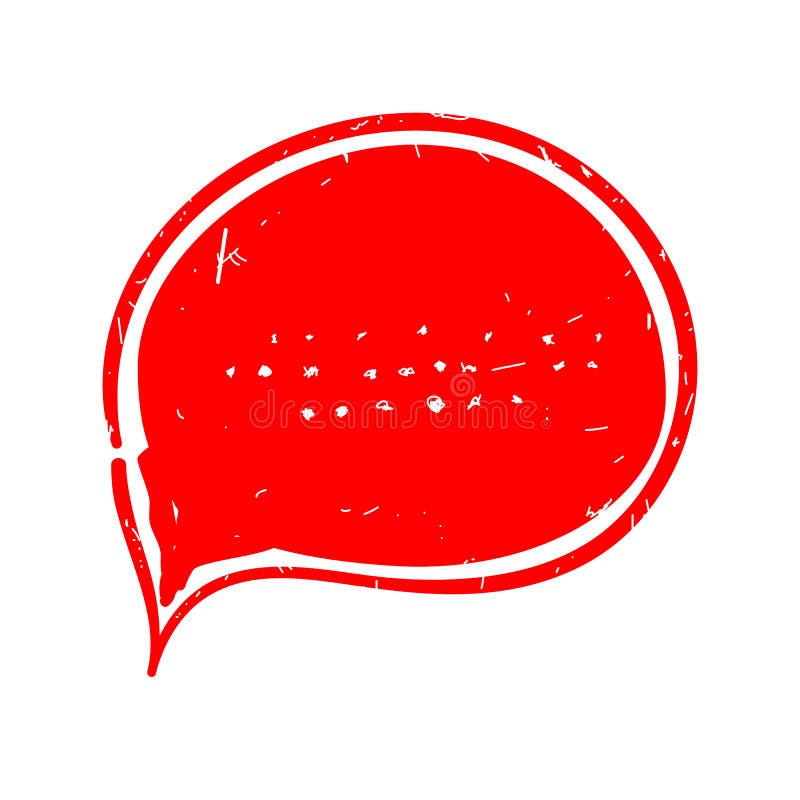 Red Chat Icon Vector Illustration Dialog Text on White Background Stock ...