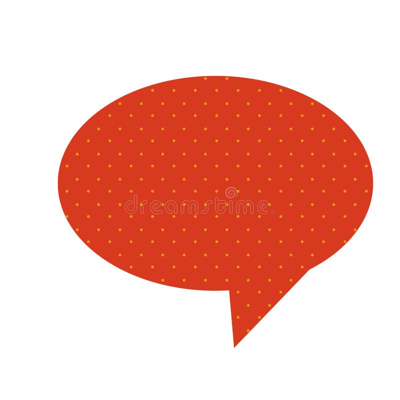 Red chat oval bubble icon stock illustration. Illustration of idea ...