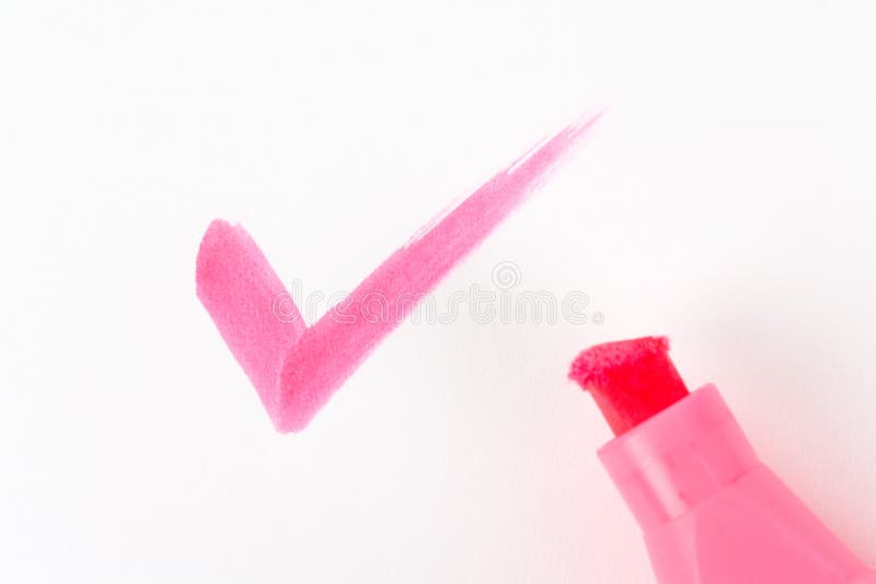 Red Tick stock image. Image of mark, check, felt, paper - 5854451