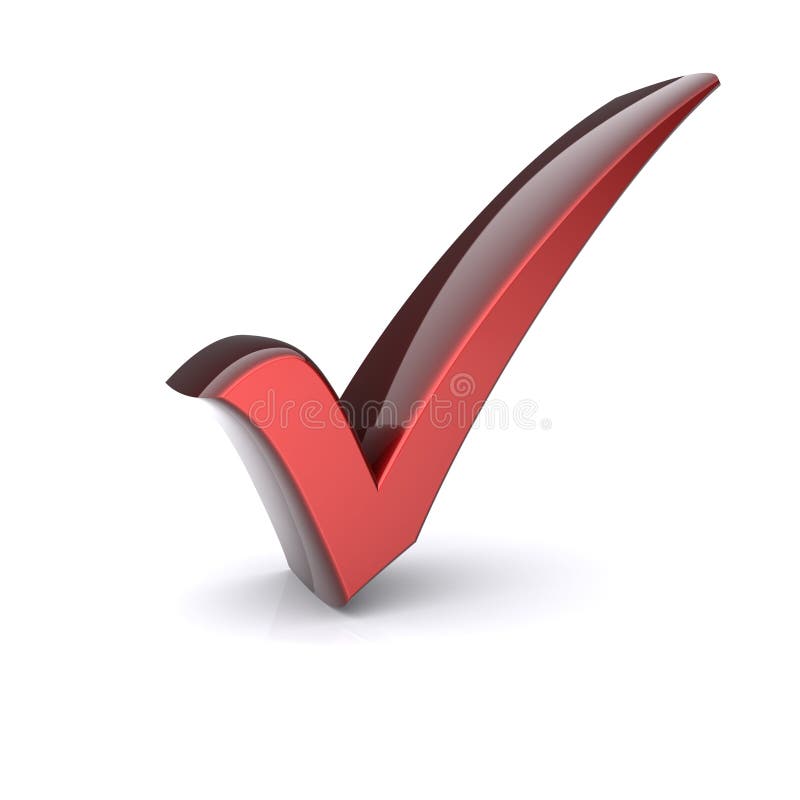 Red Check Mark stock illustration. Illustration of isolated - 12126549