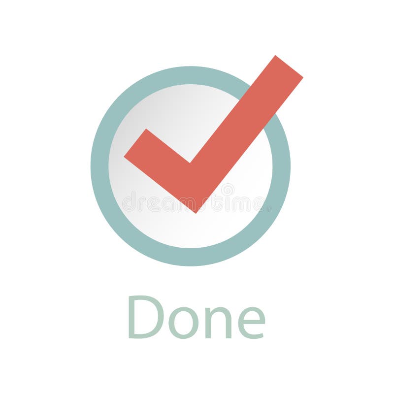 Red Check Mark Icon in a Circle. Tick Symbol in Red Color Stock Vector ...