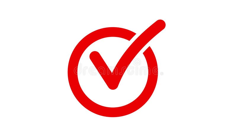 Red Check Mark in a Round Checkbox. Appearance Animation Stock Footage ...