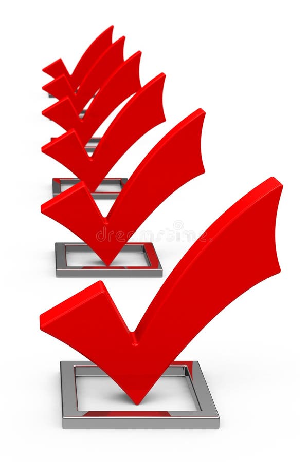 The red check marks stock illustration. Illustration of good - 49770197
