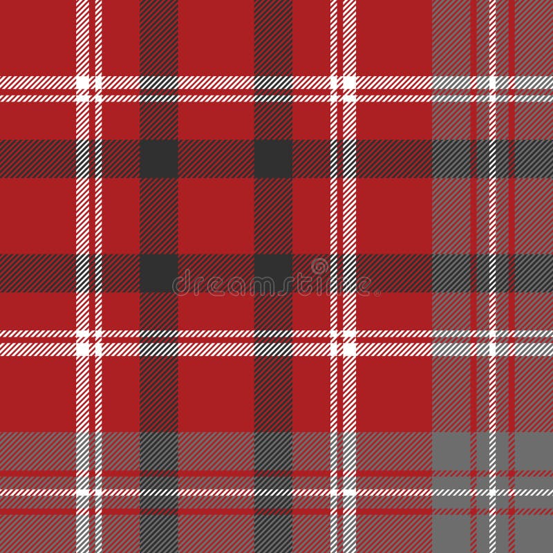 Red Check Plaid Seamless Fabric Texture Stock Vector - Illustration of ...