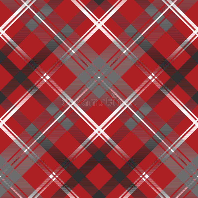 Red Check Plaid Seamless Fabric Texture Stock Vector - Illustration of ...