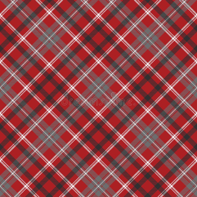 Red Check Plaid Seamless Fabric Texture Stock Vector - Illustration of ...