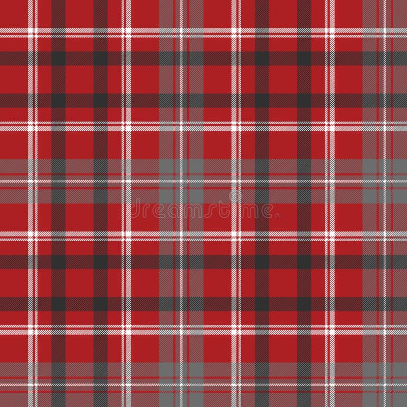 Red Check Plaid Seamless Fabric Texture Stock Vector - Illustration of ...