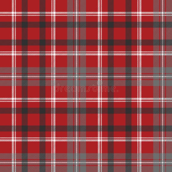 Red Check Plaid Seamless Fabric Texture Stock Vector - Illustration of ...