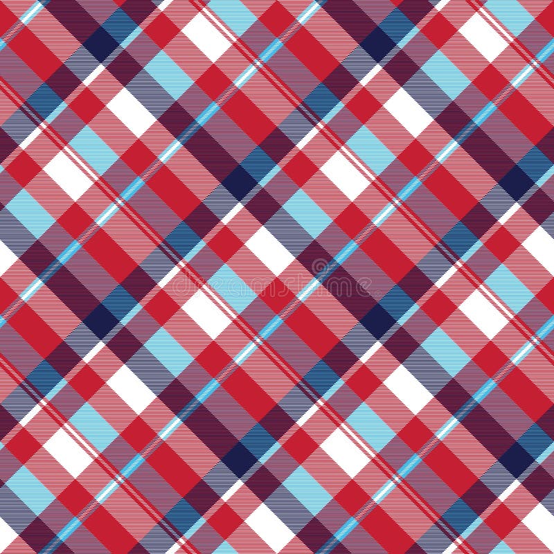 Red Check Plaid Seamless Fabric Texture Stock Vector - Illustration of ...