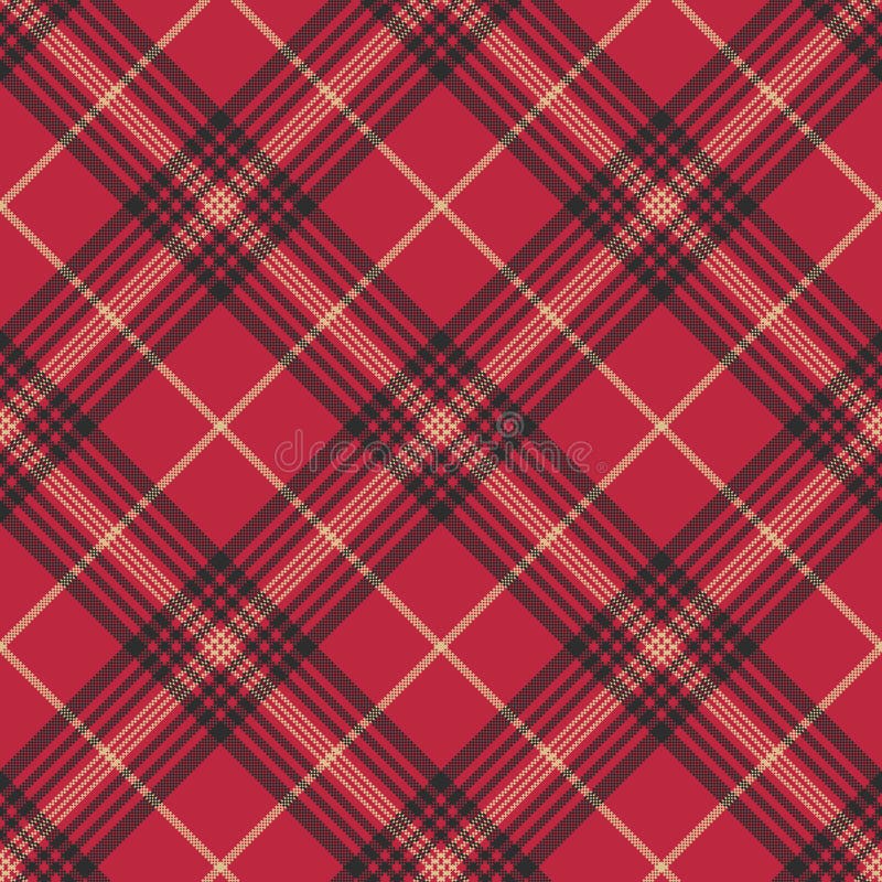 Red Check Plaid Tartan Seamless Pattern Stock Vector - Illustration of ...