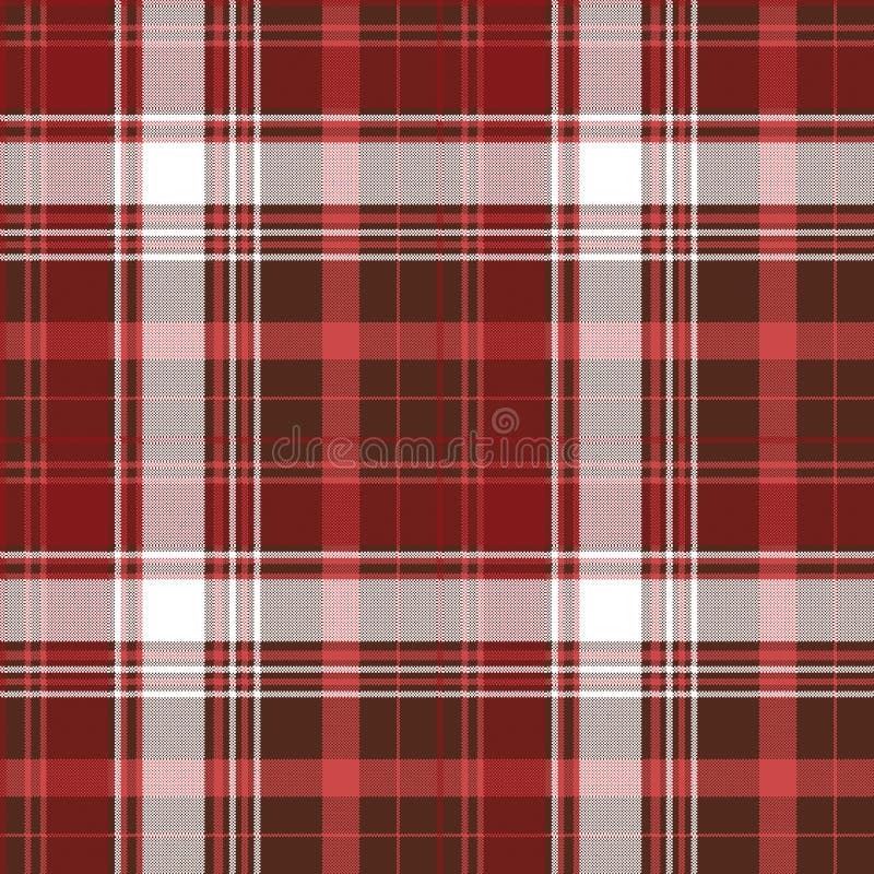 Red Check Plaid Textile Seamless Pattern Stock Vector - Illustration of ...