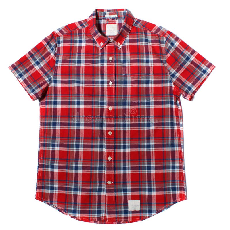 Red check shirt stock photo. Image of cotton, cloth, pattern - 98033448