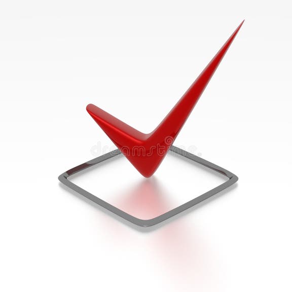 Red checkbox stock illustration. Illustration of isolated - 16805626